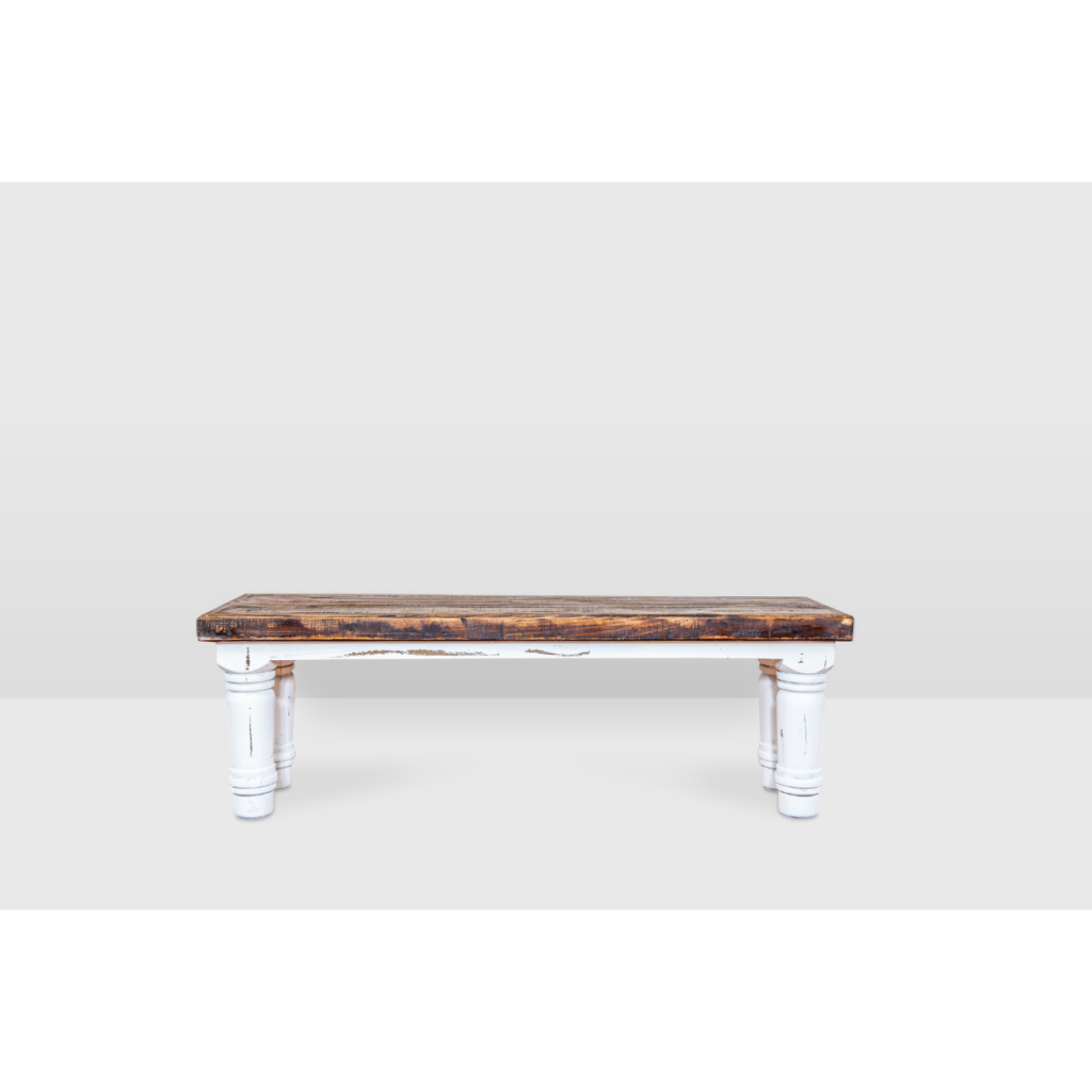 Antique White Santa Rita Bench - Cleo's Furniture