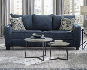 Clearview Denim Queen Sleeper Sofa - Cleo's Furniture