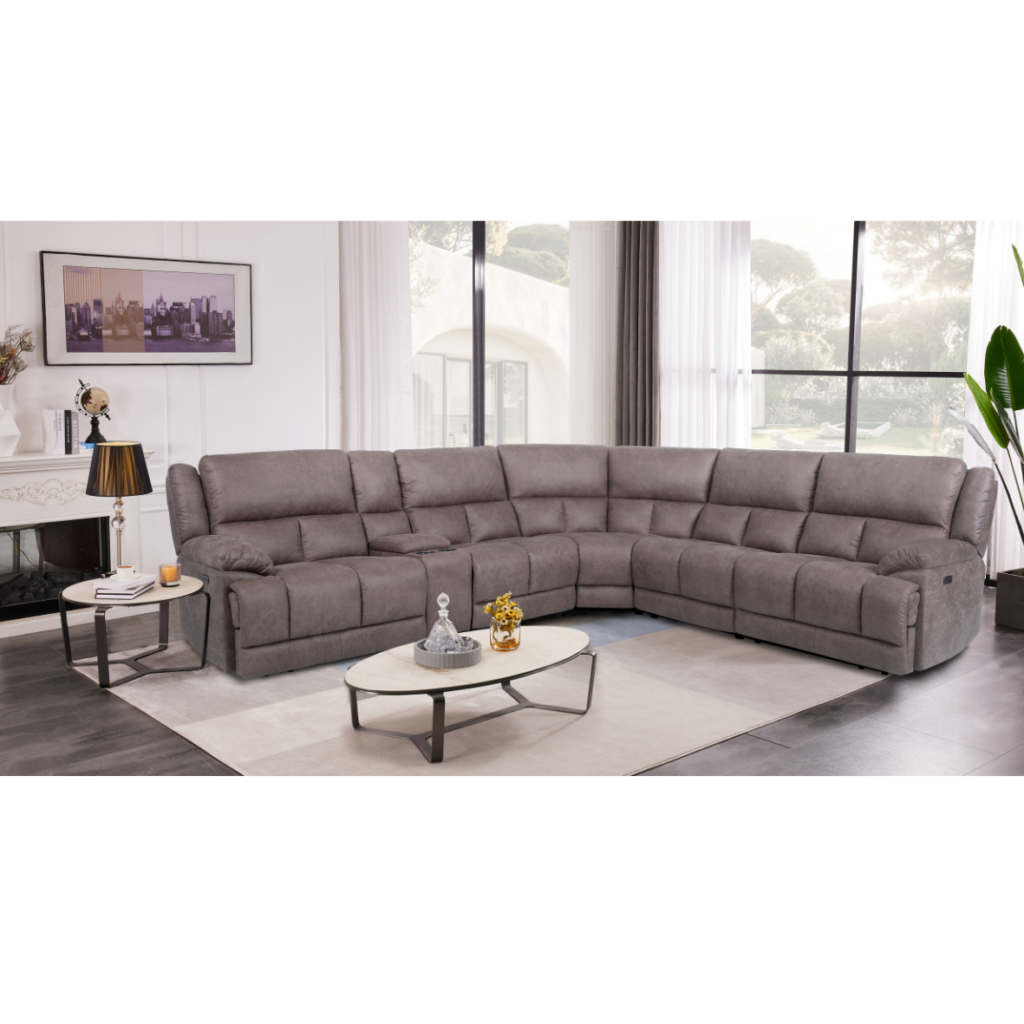 Theo Six Piece Power Sectional - Cleo's Furniture
