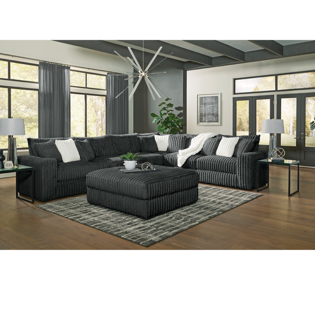Mondo Monster Gunmetal Three Piece Sectional - Cleo's Furniture